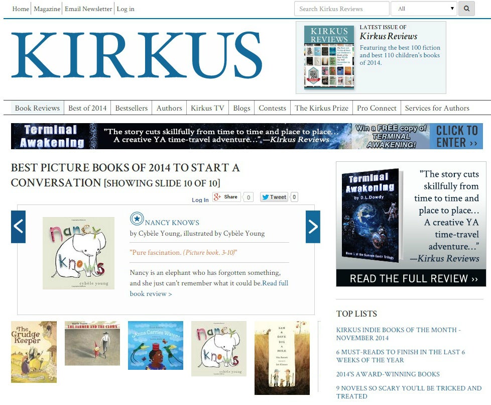 Kirkus Reviews: Best Children’s Books of 2014 – Tundra Book Group