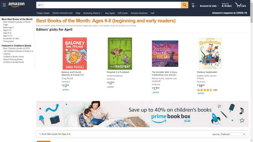 Amazon Best Book of the Month: Megabat is a Fraidybat – Tundra Book Group